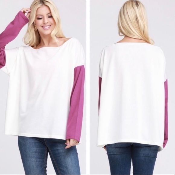 Doublju | Tops | Sml Doublju White And Purple Top | Poshmark